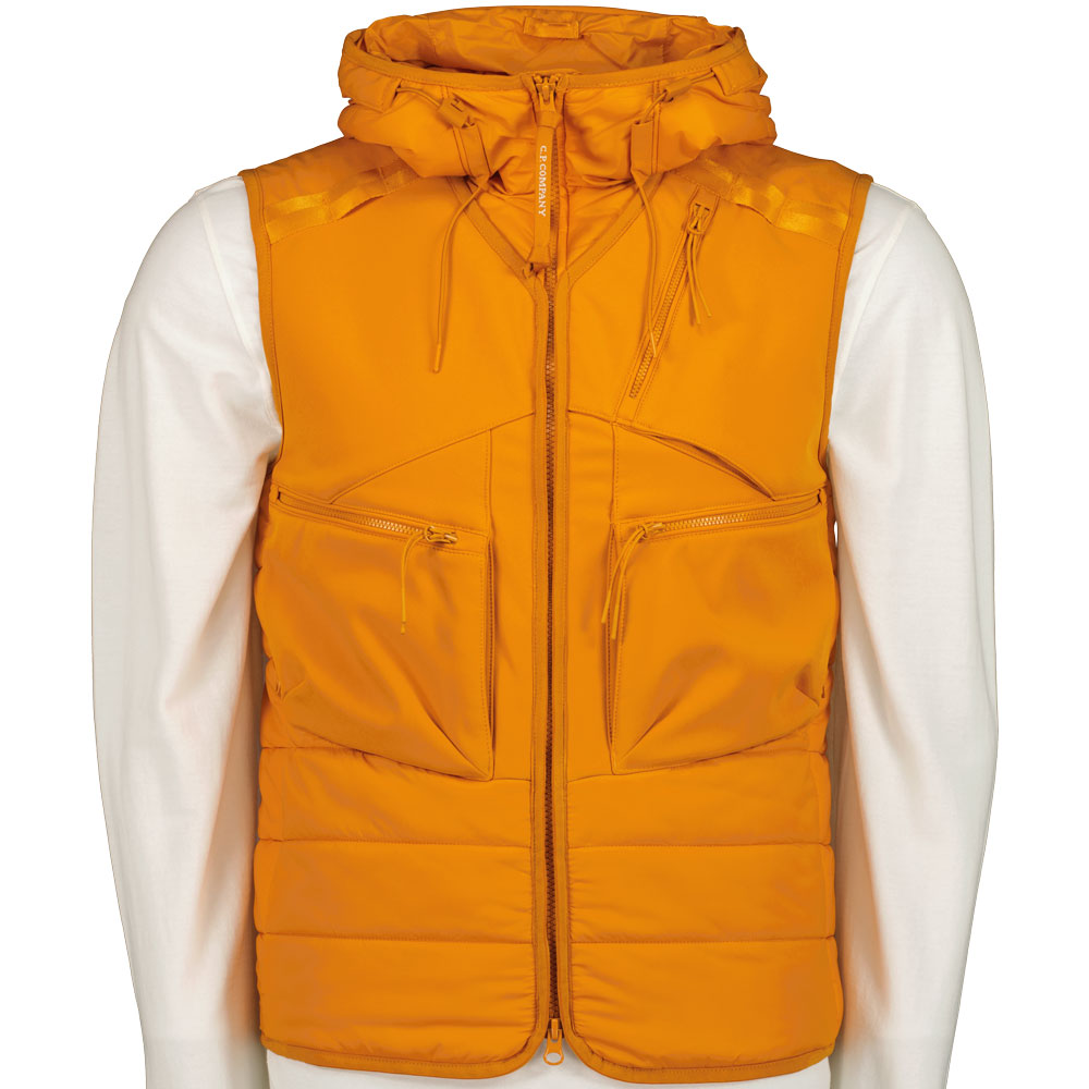 C.P. Company | Shell-R Mixed Goggle Hooded Vest - Desert Sun