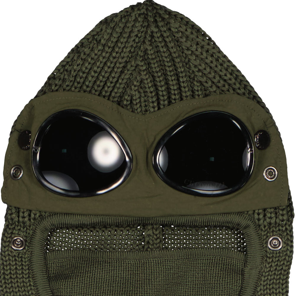 C.P. Company | Knitted Goggle Ski Mask - Stone Grey