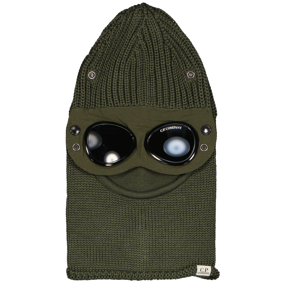 C.P. Company | Knitted Goggle Ski Mask - Stone Grey