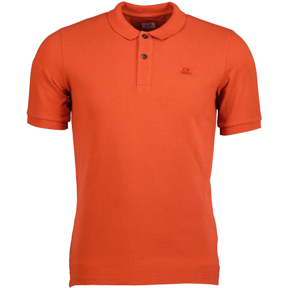 C.P. Company UnderSixteen | C.P. Junior Logo Patch Polo Shirt - Burnt Ochre