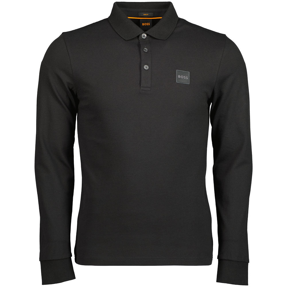 Hugo Boss | Long Sleeve Logo Patch Polo - Black